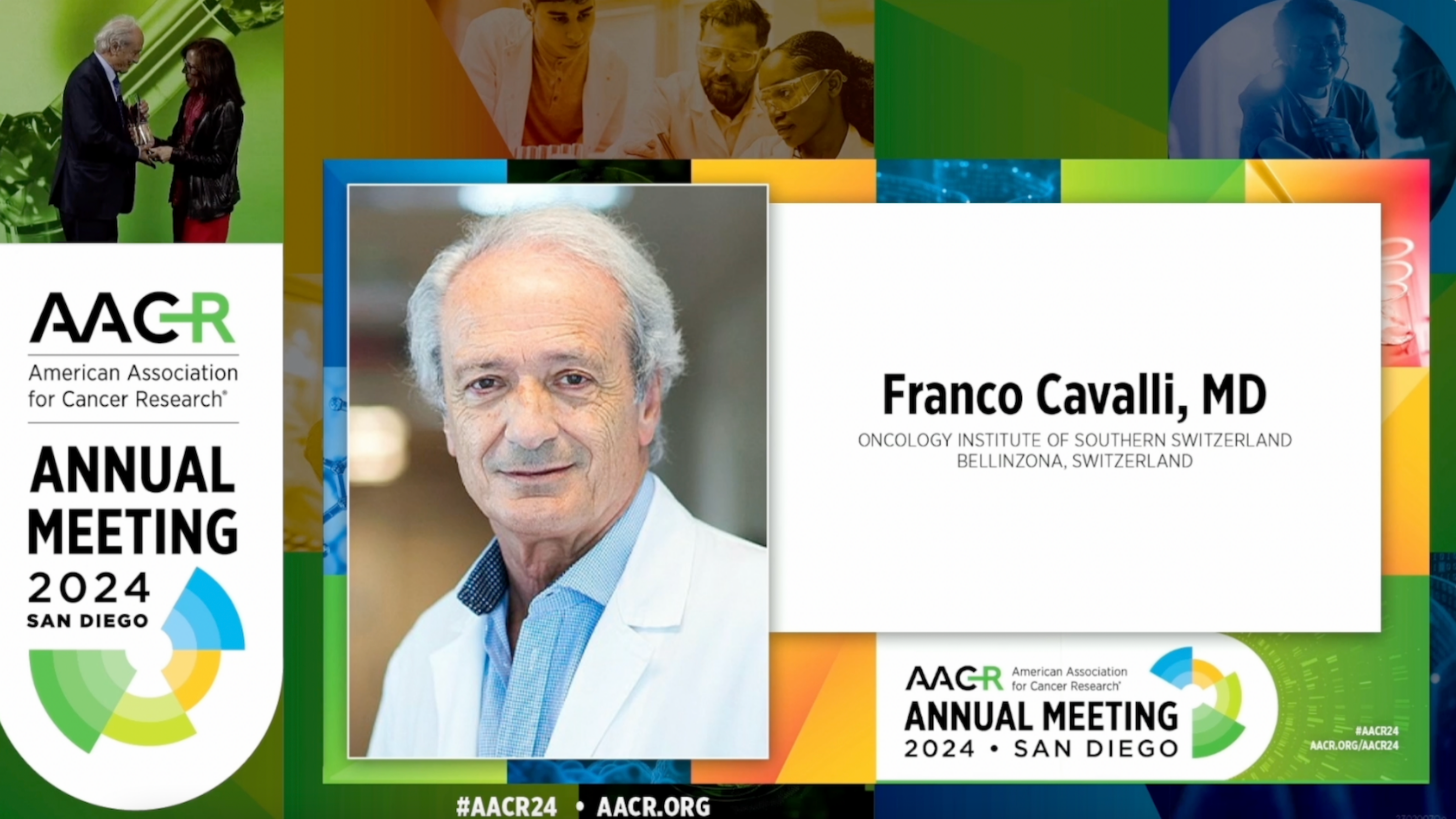 VIDEO - Prof. Franco Cavalli receives the AACR Distinguished Public ...